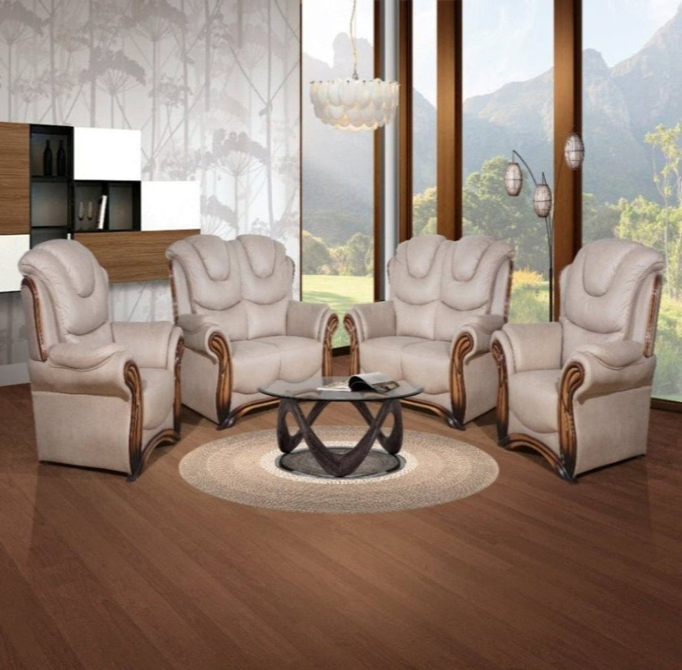 4Pc Windsor Lounge Suite - Beige – STOP Discount Furnishers